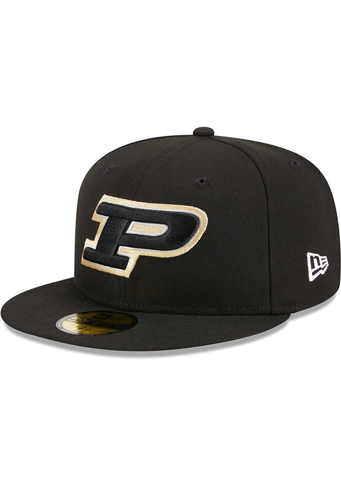 Purdue Boilermakers New Era BLACK Evergreen Basic 59FIFTY Fitted Hat ...
