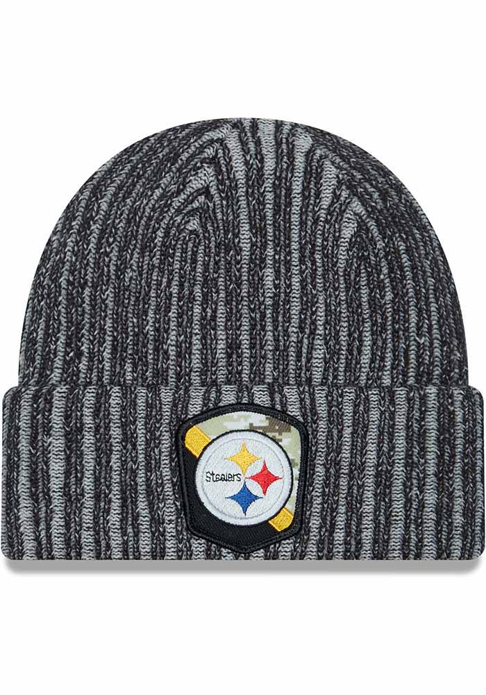 Pittsburgh Steelers New Era BLACK 2023 Salute to Service Cuff Knit Hat