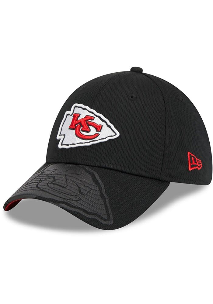 Kansas City Chiefs Mens Top Visor 39THIRTY BLACK New Era Flex Hat ...