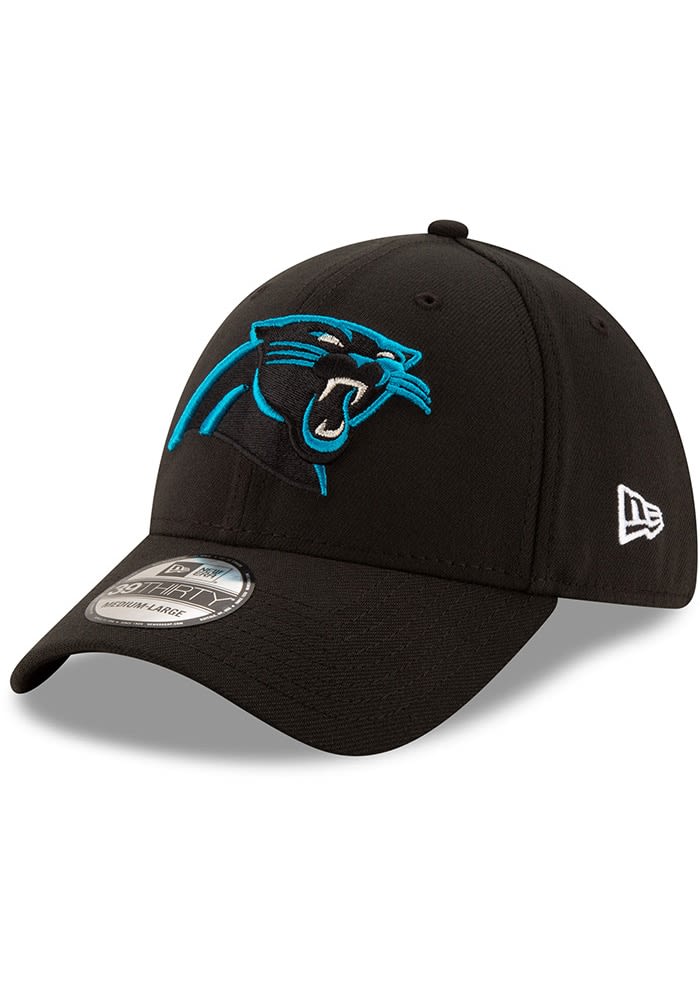 Carolina Panthers Mens Team Classic 39THIRTY Iconic BLACK New Era Flex ...