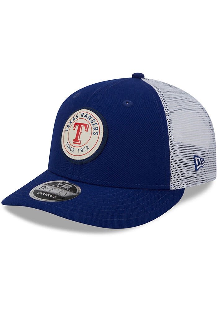 New Era Texas Rangers BLUE Circle Trucker LP9FIFTY Adjustable Hat ...