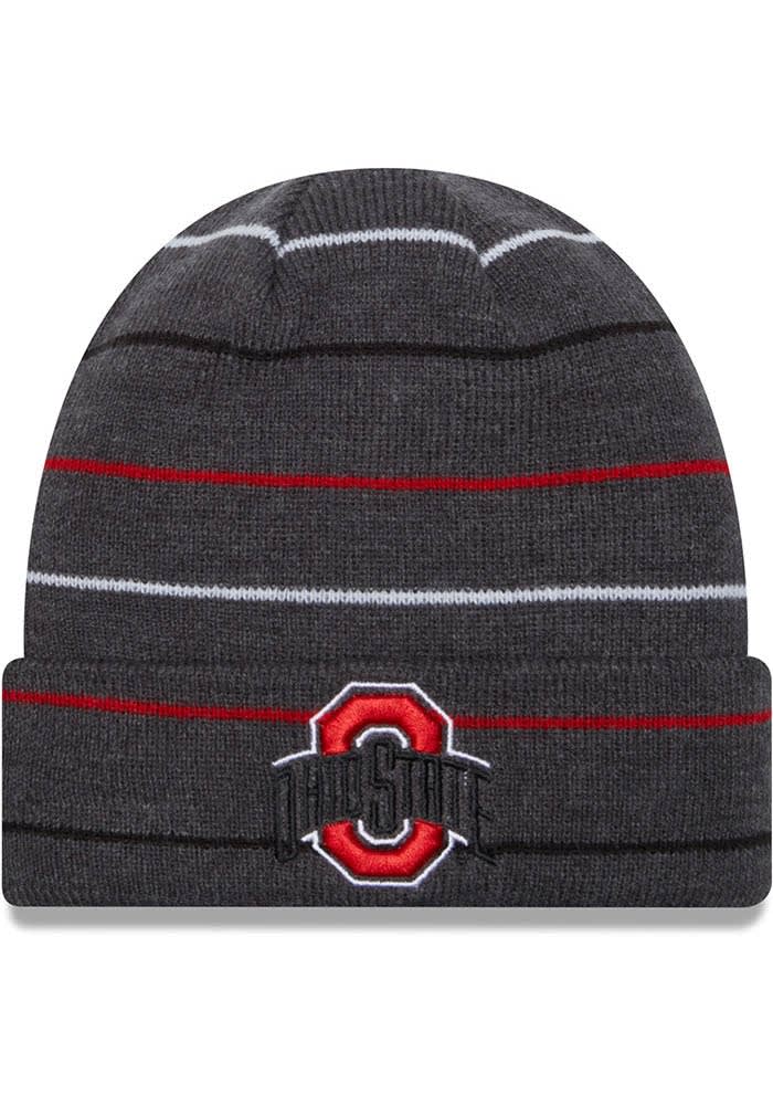 Ohio State Buckeyes New Era BLACK Rowed Cuff Knit Hat - 59020192