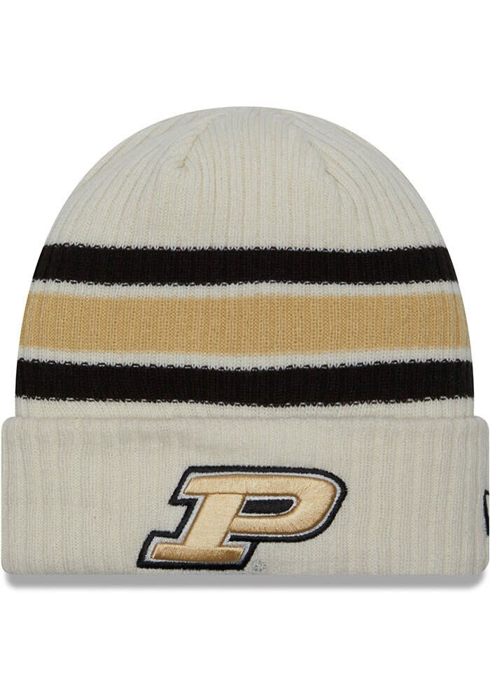 Purdue Boilermakers New Era WHITE Vintage Cuff Knit Hat - 59020215
