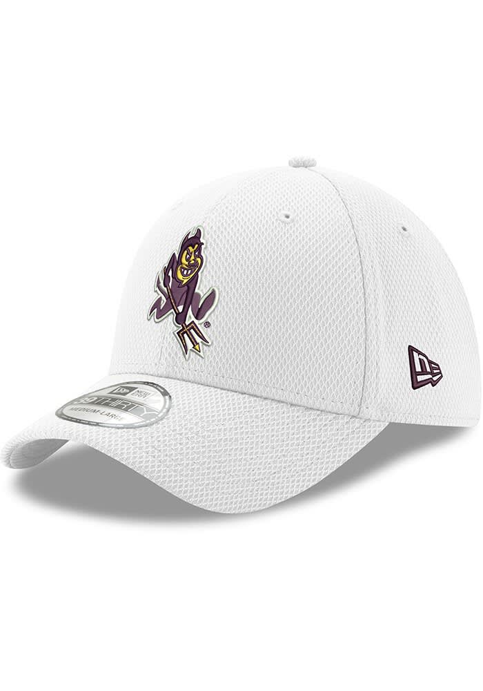 Arizona State Sun Devils Mens Sparky Logo Diamond Era 39THIRTY WHITE ...