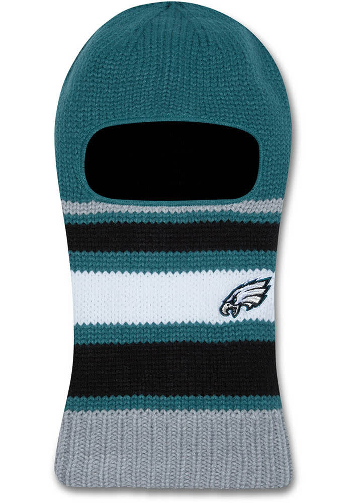 Philadelphia Eagles New Era MIDNIGHTGREEN Balaclava Stripe Knit Hat ...