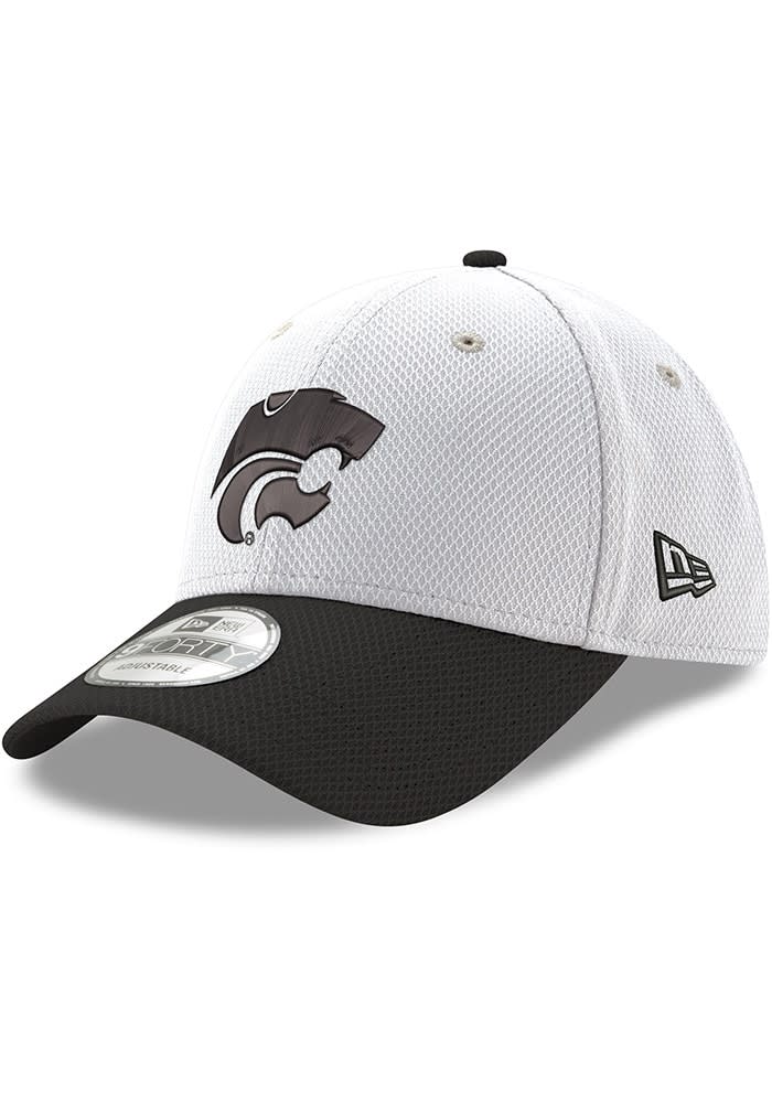 New Era WHITE K-State Wildcats 2T Black Powercat Diamond Era Stretch ...