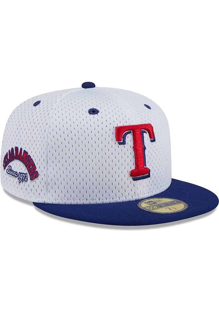 Texas Rangers Mens Throwback Jersey Mesh 2T 59FIFTY WHITE New Era ...