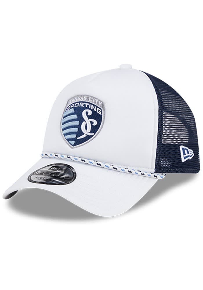 New Era Sporting Kansas City WHITE Court Sport Foam Rope Trucker ...