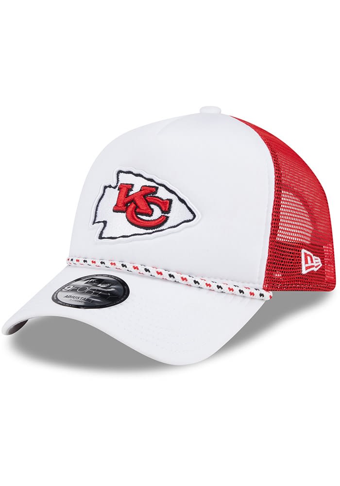 New Era Kansas City Chiefs WHITE Court Sport Foam Rope Trucker ...