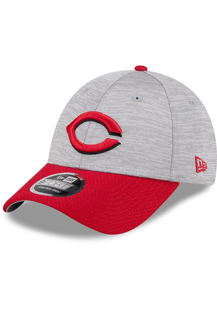 New Era Cincinnati Reds GREY 2T Active Snap 9FORTY Adjustable Hat ...