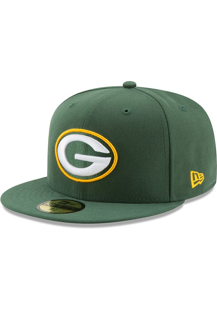 Green Bay Packers Mens Basic 59FIFTY GREEN New Era Fitted Hat - 59024741