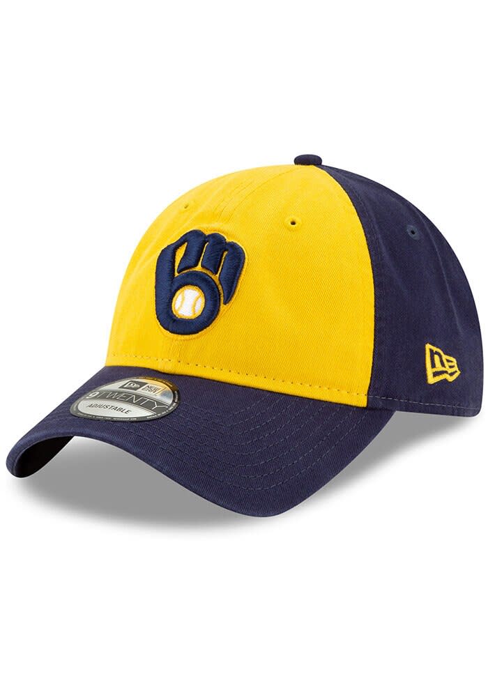 New Era Milwaukee Brewers YELLOW Alt 2020 Core Classic Replica 9TWENTY ...