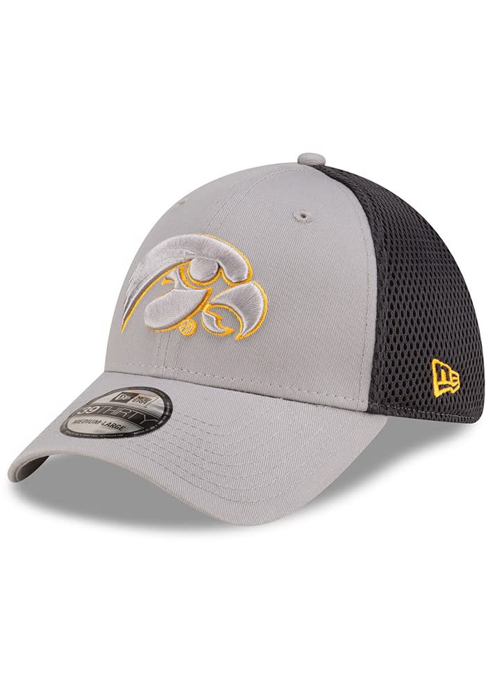 Iowa Hawkeyes New Era GRAPHITE Graphite and Grey Tonal Logo 39THIRTY ...