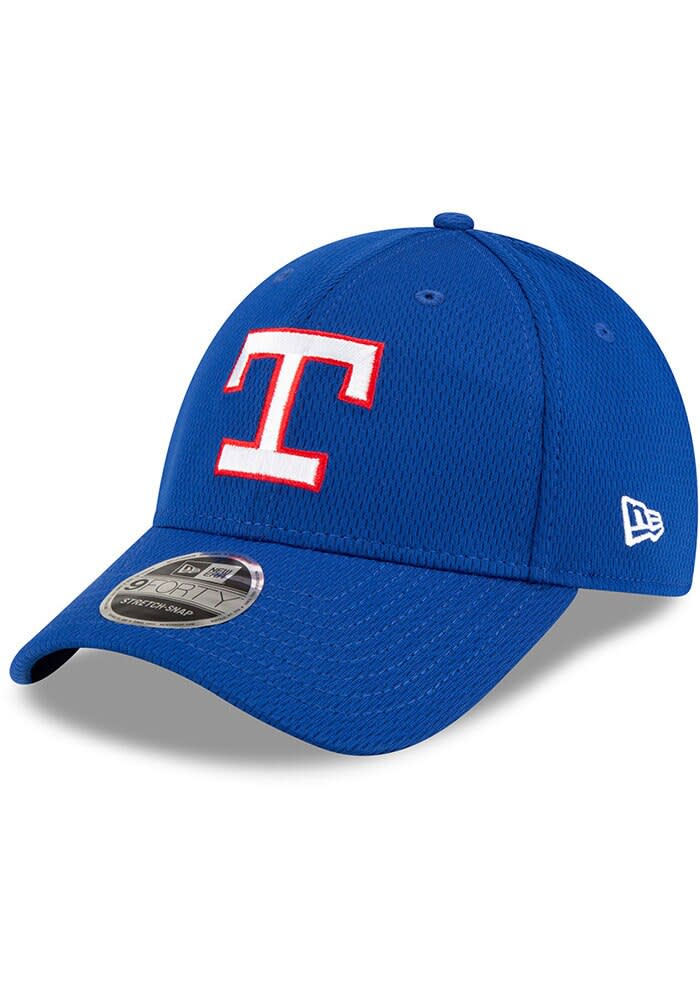 New Era Texas Rangers BLUE Strech Snap 9FORTY Adjustable Hat - 59026822