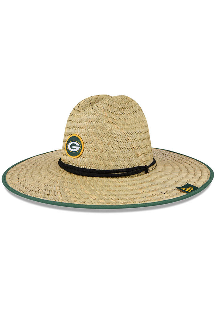 New Era Green Bay Packers BROWN 2021 Training Camp Straw Bucket Hat ...