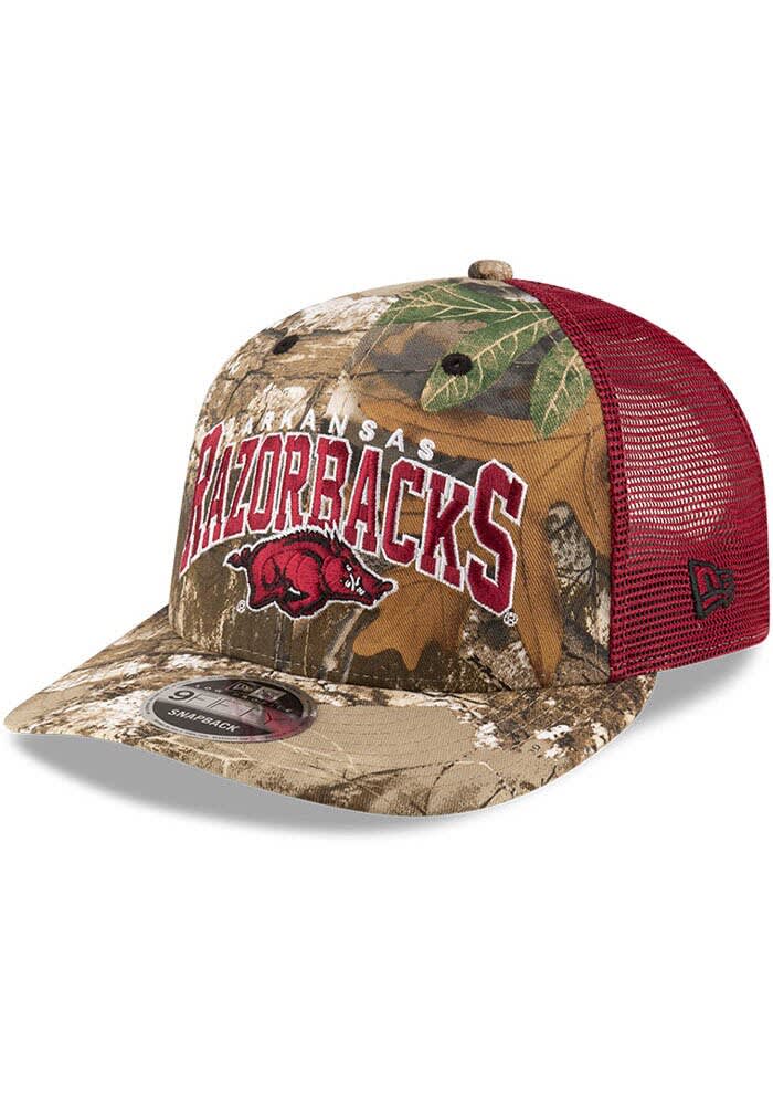 New Era Arkansas Razorbacks GREEN Camo LP 9FIFTY Adjustable Hat - 59027468