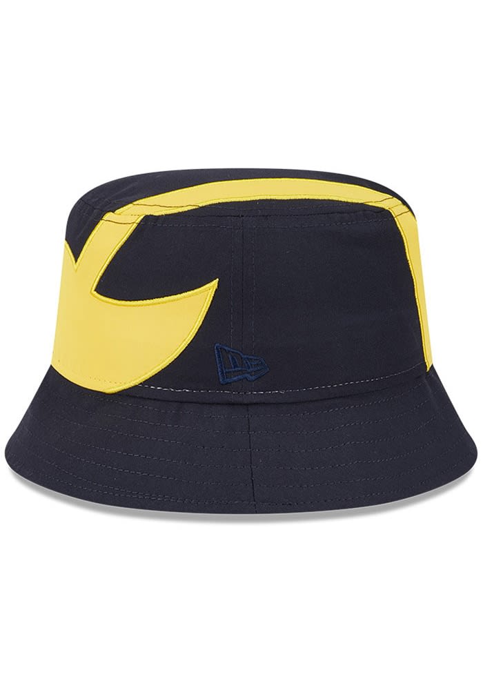 New Era Michigan Wolverines MAIZE Helmet Bucket Hat - 59027655