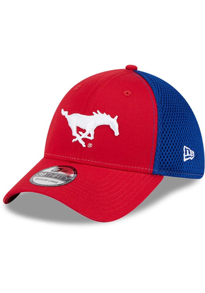 SMU Mustangs Mens 2T Evergreen Neo 39THIRTY Red New Era Flex Hat - 59027713