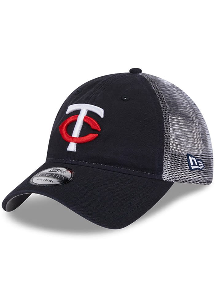 New Era Minnesota Twins NAVY Team Slick 9TWENTY Adjustable Hat - 59028847