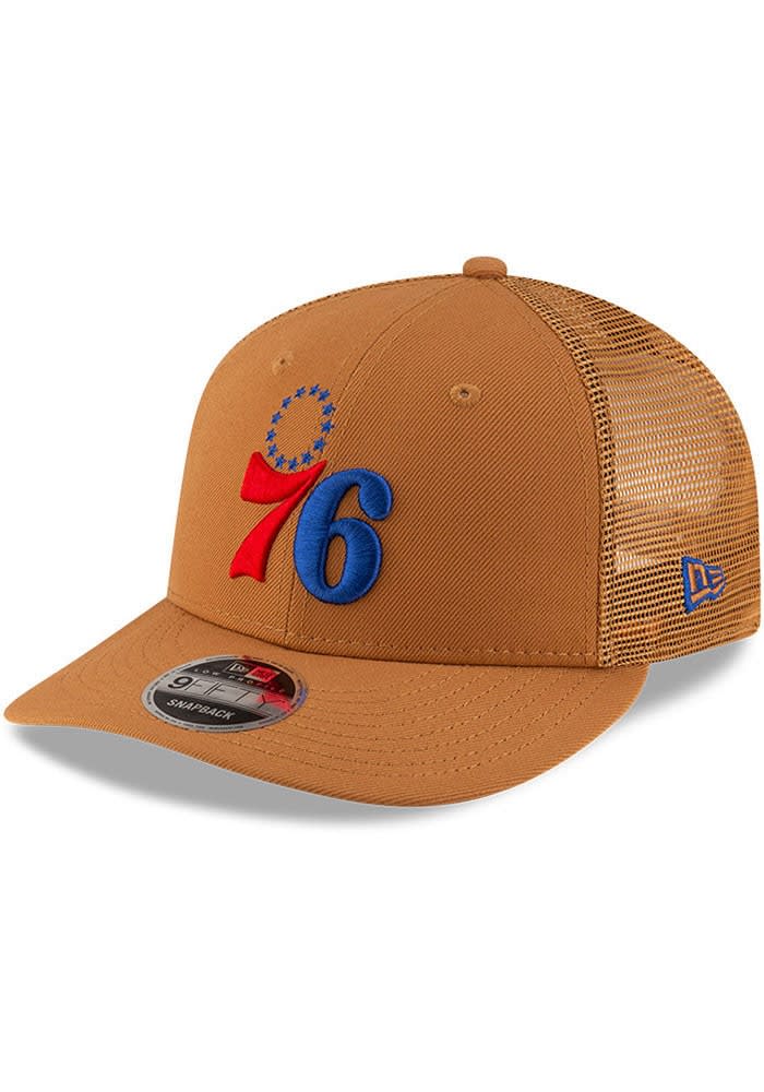New Era Philadelphia 76ers BROWN Color Pack LP 9FIFTY Adjustable Hat ...