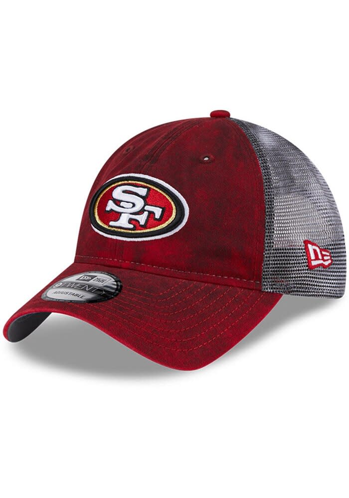 New Era San Francisco 49ers Red Team Slick 9TWENTY Adjustable Hat ...