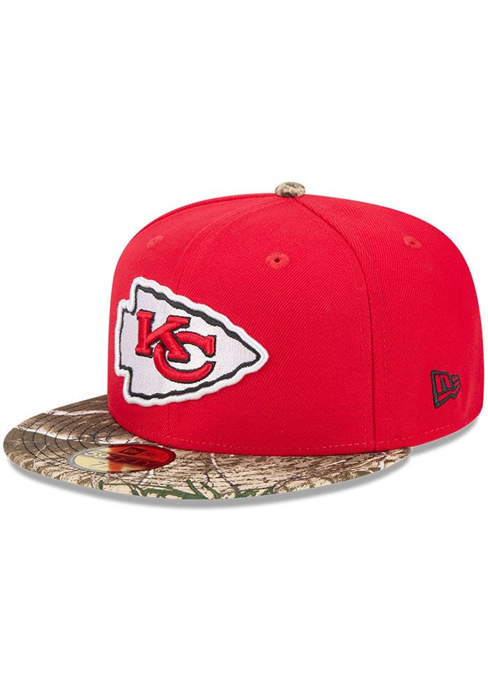 Kansas City Chiefs Mens Camo Visor 59FIFTY Red New Era Fitted Hat ...
