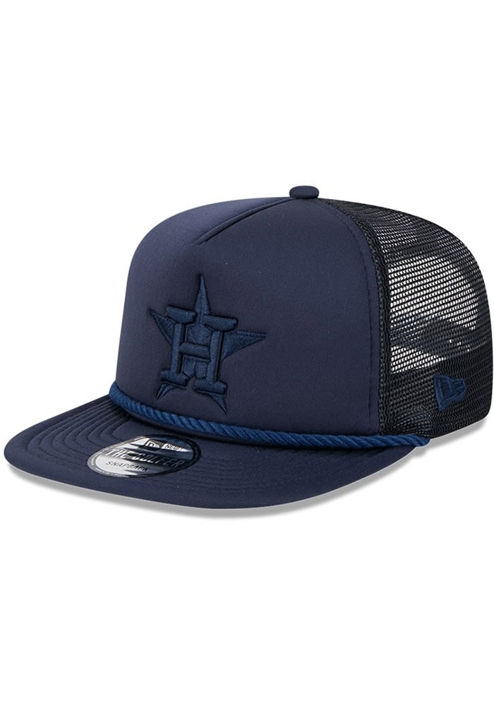 Houston Astros New Era NAVY Tone Rope Golfer Trucker Snapback Hat ...