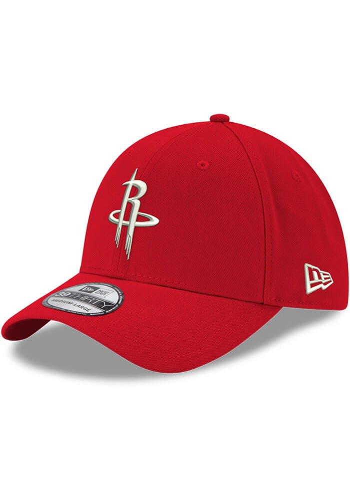 Houston Rockets Mens Team Classic 39THIRTY Iconic Red New Era Flex Hat ...
