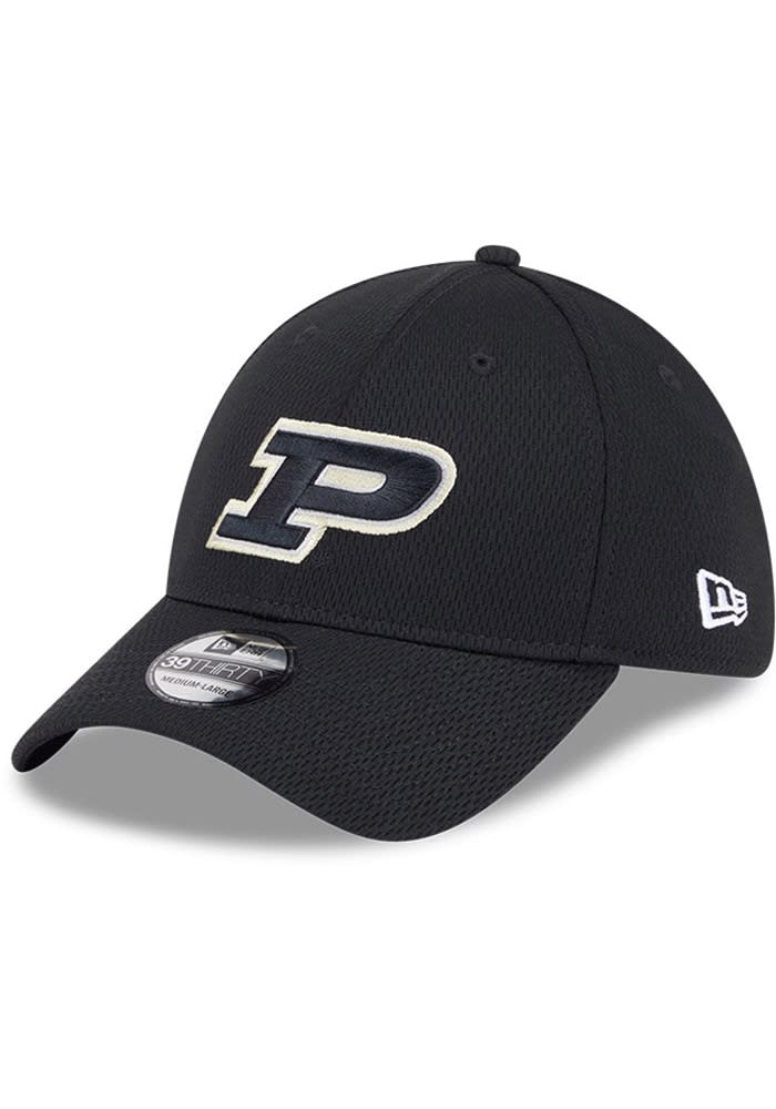 Purdue Boilermakers New Era BLACK Evergreen Dash Mark 39THIRTY Flex Hat ...