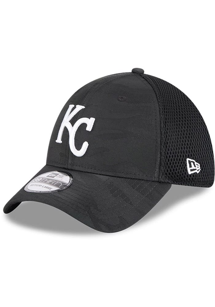 Kansas City Royals Mens Tonal Camo 39THIRTY BLACK New Era Flex Hat ...