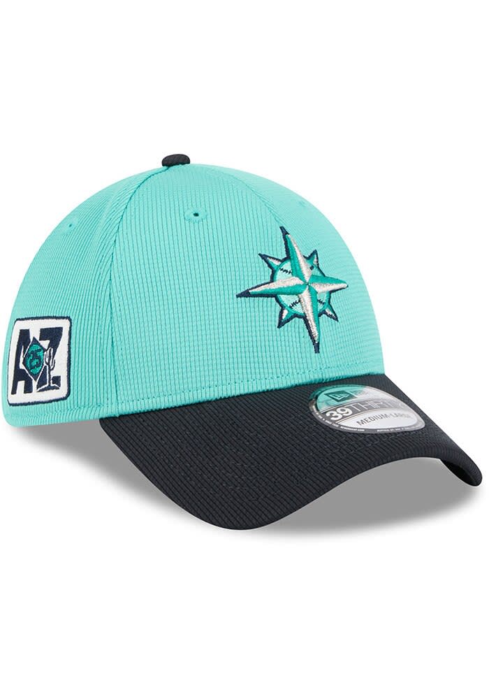 Seattle Mariners Mens 2025 Spring Training 39THIRTY TEAL New Era Flex ...