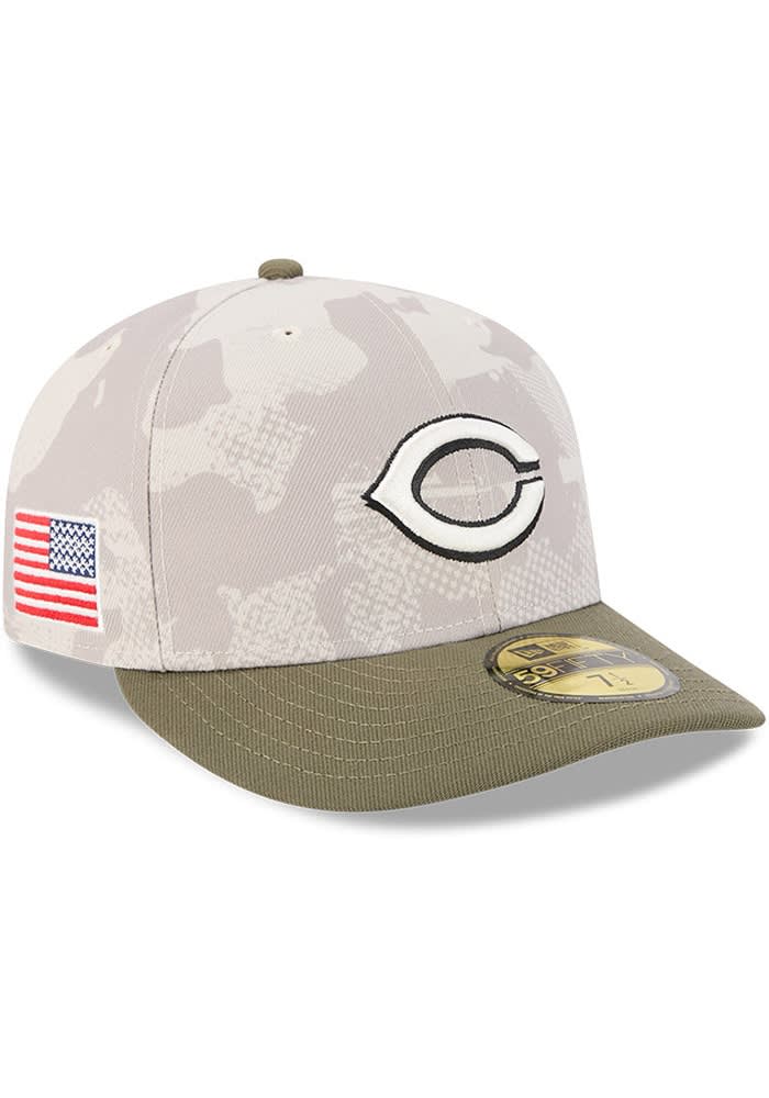 Cincinnati Reds Mens MLB25 AFD 5950 TAN New Era Fitted Hat - 59035315