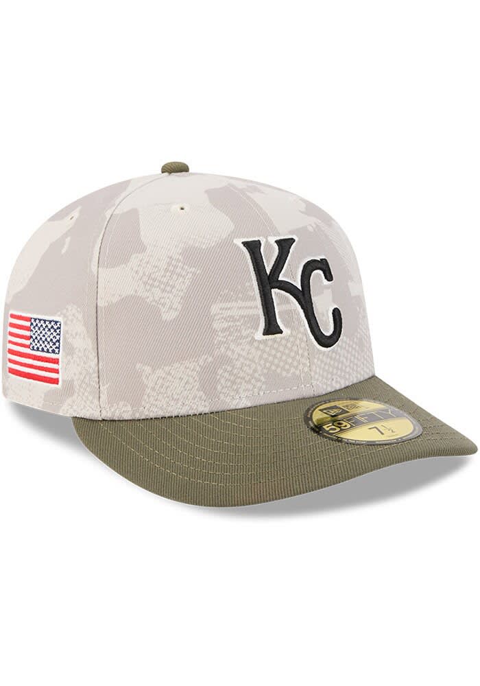 Kansas City Royals Mens MLB25 AFD 5950 TAN New Era Fitted Hat - 59035320