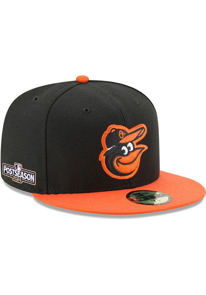 Baltimore Orioles Mens Road AC 2024 Postseason Side Patch 59FIFTY BLACK ...