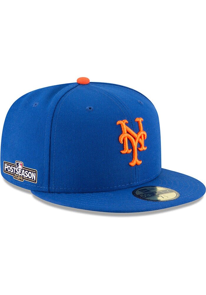 New York Mets Mens Game AC 2024 Postseason Side Patch 59FIFTY ROYAL New ...