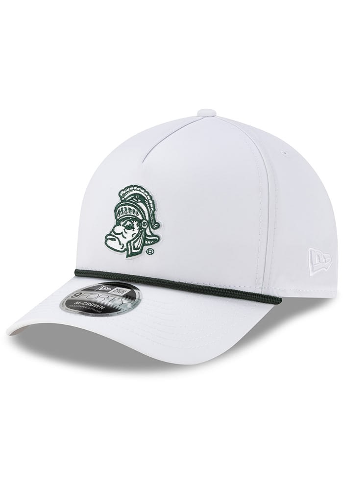New Era Michigan State Spartans White Vault Rope 9FORTY M CROWN ...