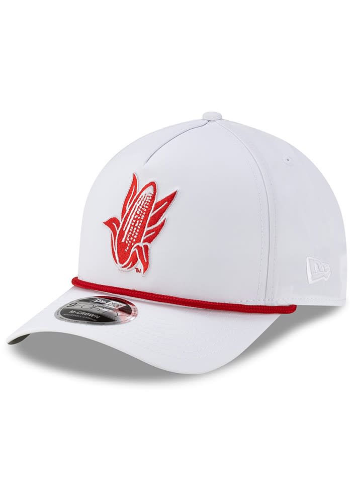 New Era Nebraska Cornhuskers White VaultRope 9FORTY M CROWN Adjustable ...