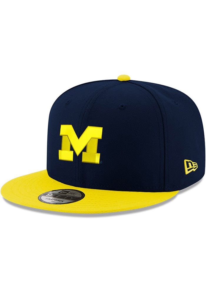 Michigan Wolverines New Era BLUE Basic 9FIFTY Snapback Hat - 59037740