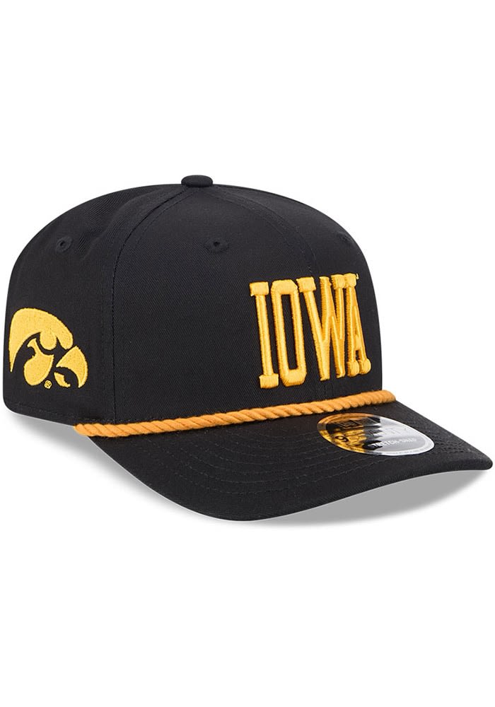 New Era Iowa Hawkeyes BLACK 9SEVENTYSS Adjustable Hat - 59038207