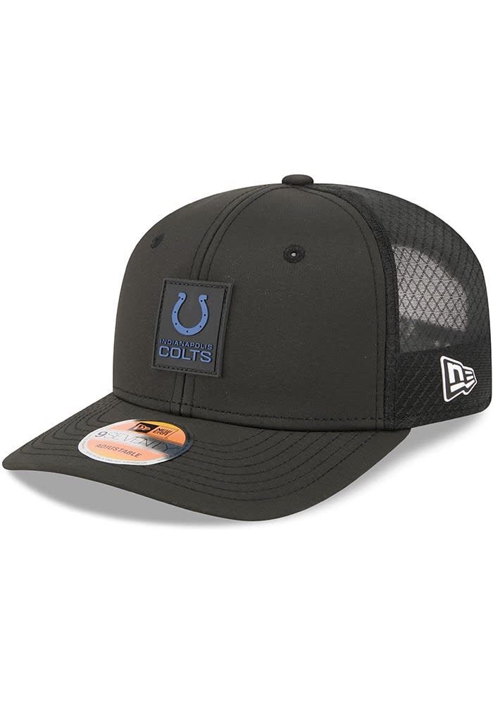 New Era Indianapolis Colts BLACK 2025 NFL Sideline 9SEVENTY Trucker ...