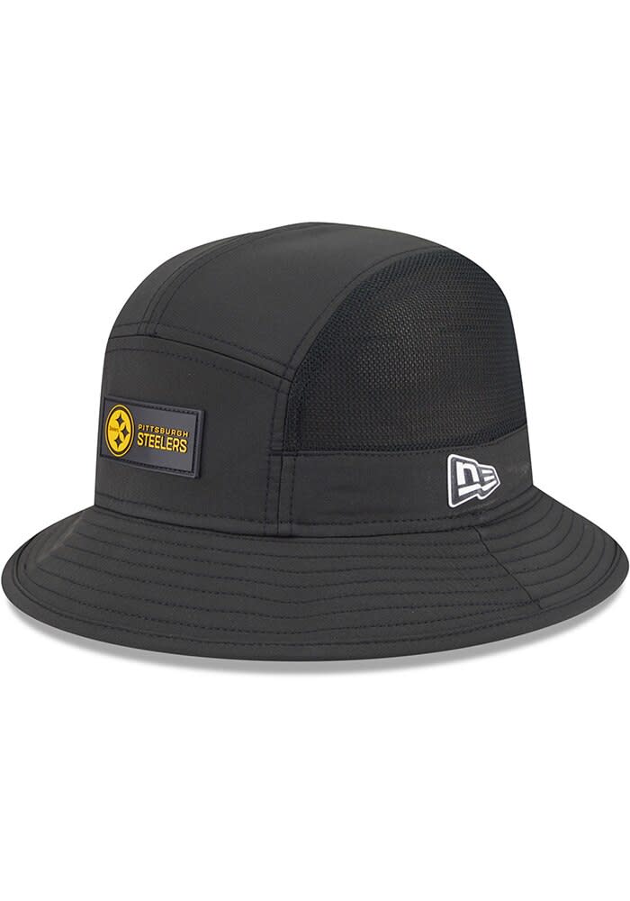 New Era Pittsburgh Steelers BLACK 2025 NFL Sideline Bucket Bucket Hat ...