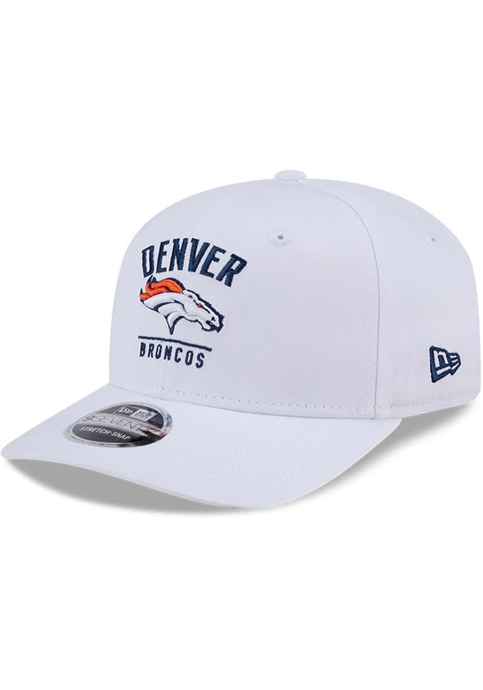 New Era Denver Broncos White Team Wordmark & Logo Stretch 9SEVENTY ...