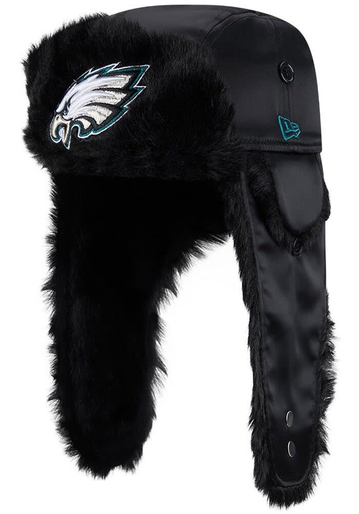 Philadelphia Eagles New Era BLACK Trapper Knit Hat - 59044758