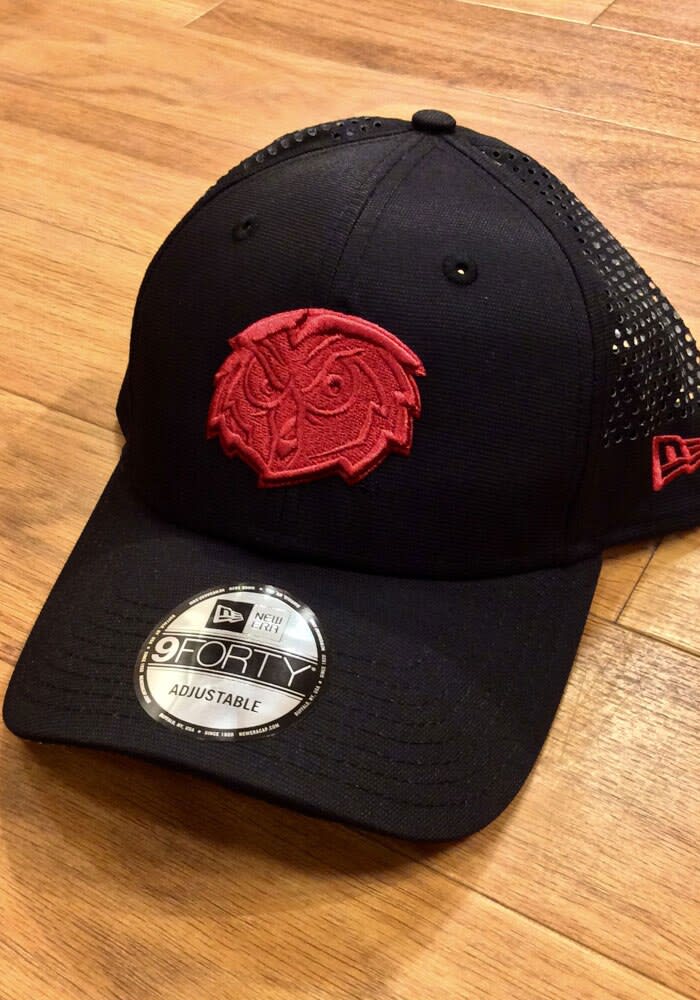 New Era Temple Owls Shadow Perf 9FORTY Adjustable Hat - BLACK