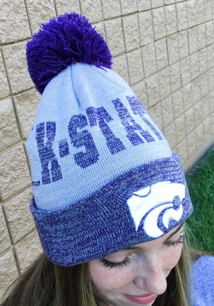 K-State Wildcats New Era GRAY City Fade Cuff Knit Knit Hat - 5909113