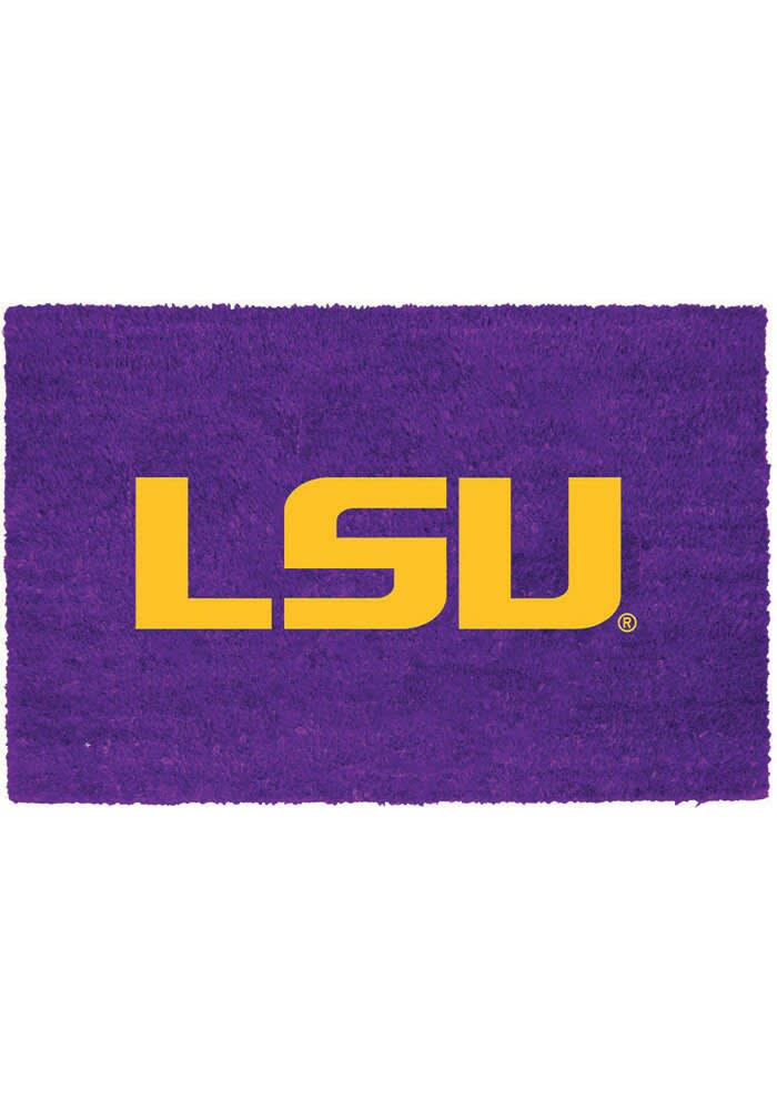 LSU Tigers PURPLE Color Coir Fiber Door Mat - 5934223