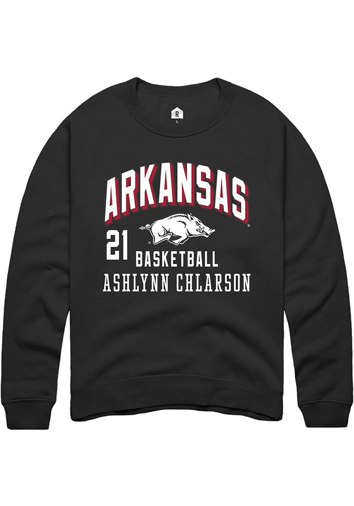 Ashlynn Chlarson Arkansas Razorbacks Mens BLACK NIL Arch Logo Player ...