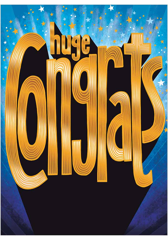 Local Gear White HUGE CONGRATS Card - 607950837