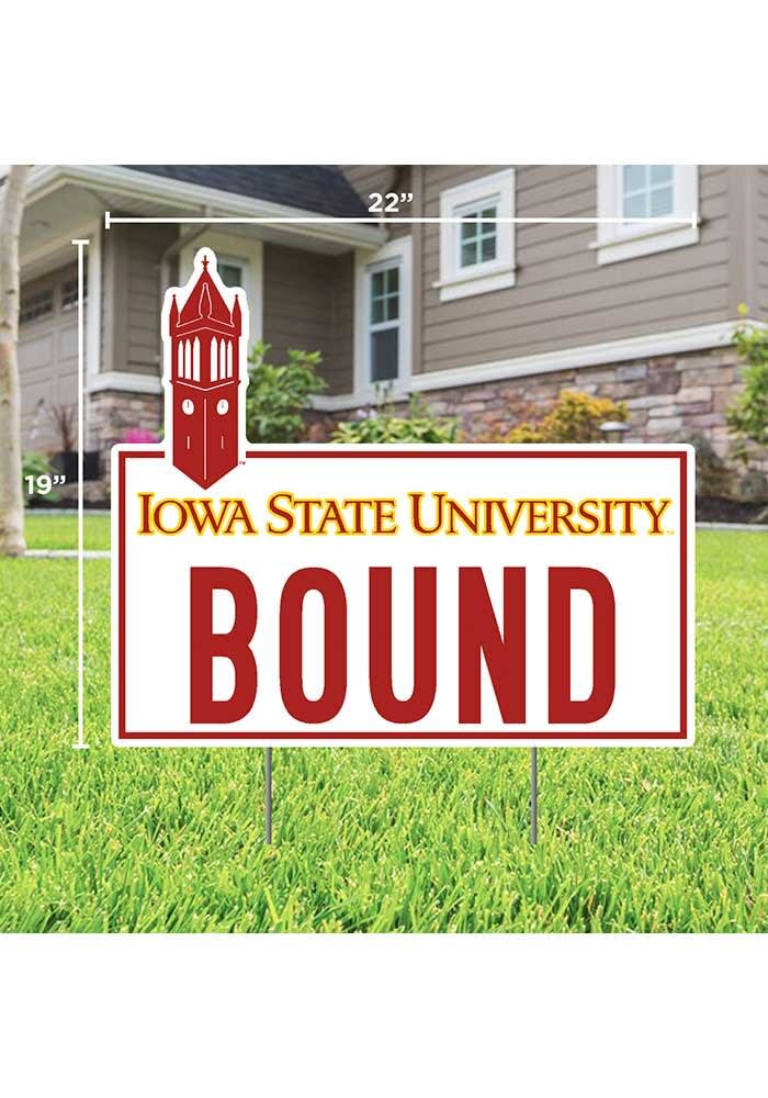 Iowa State Cyclones White School Bound Yard Sign - 6103405