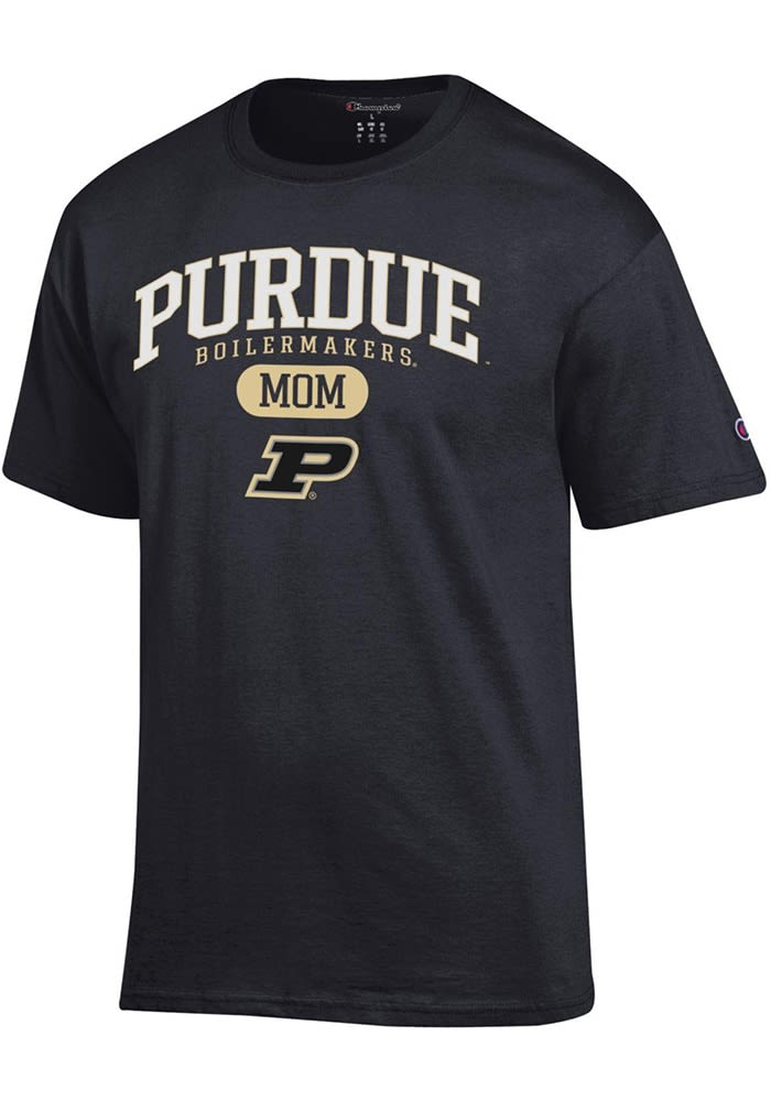 Champion Purdue Boilermakers BLACK Pill Box Mom Jersey Short Sleeve T ...